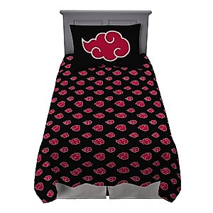 Franco Naruto Akatsuki Anime Bedding Super Soft Microfiber Twin XL Sheet Set, (Official Licensed Naruto Product)
