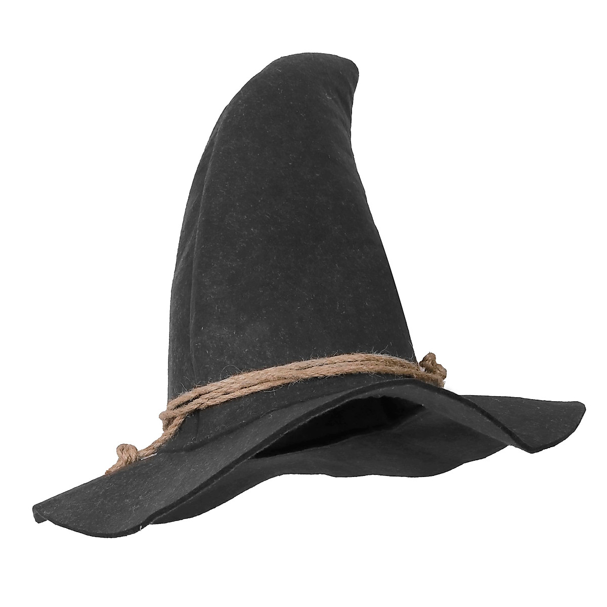 HOMELEX Grey Wizard Felt Hat Witch Sorcerer Hats Adult Costume Scarecrow Accessory for Halloween