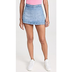alice + olivia Women's Lakelyn Denim Skort, Ivy Blue, 31