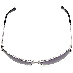 GUESS mens Wrapped Navigator Pilot Sunglasses Sunglasses, Shiny Gunmetal, 68mm US