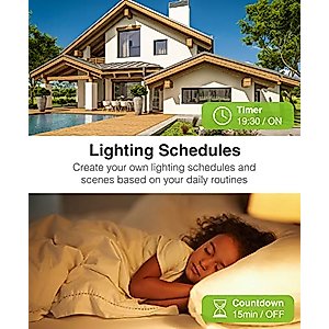 GHome Smart Switch, 3 Way Light Wi-Fi Switch Compatible with Alexa and Google Home, 2.4GHz Schedule Timer, Neutral Wire Required, 3-Way Installation and No Hub Required, FCC Listed (2-Pack)