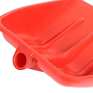 Emoshayoga Plastic Garden Shovel, Snow Shovel PP Red for Agriculture for Street Sweeper for Fallen Leaves(41 X 35cm / 16.1 X 13.8in)