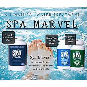 Macke Pool & Patio Spa Marvel Treatment and Conditioner, Spa Marvel Cleanser, Spa Marvel Filter Cleaner natural solution hot tub water care system moisturizer cleaner and Absorbent Sponge
