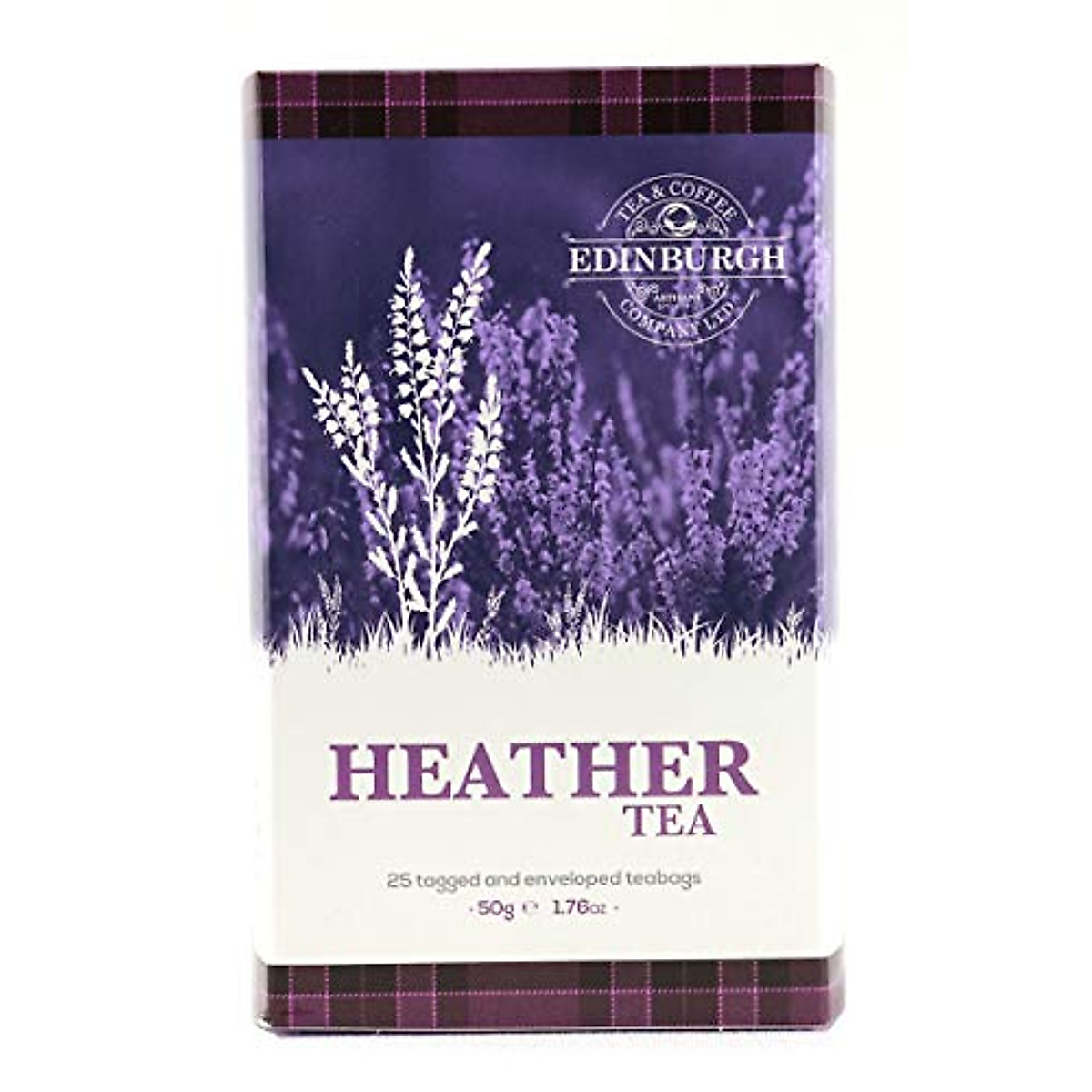 Edinburgh Tea and Coffee Company Scottish Heather Infused Black Tea, 25 Count Envelope/Tag Teabags