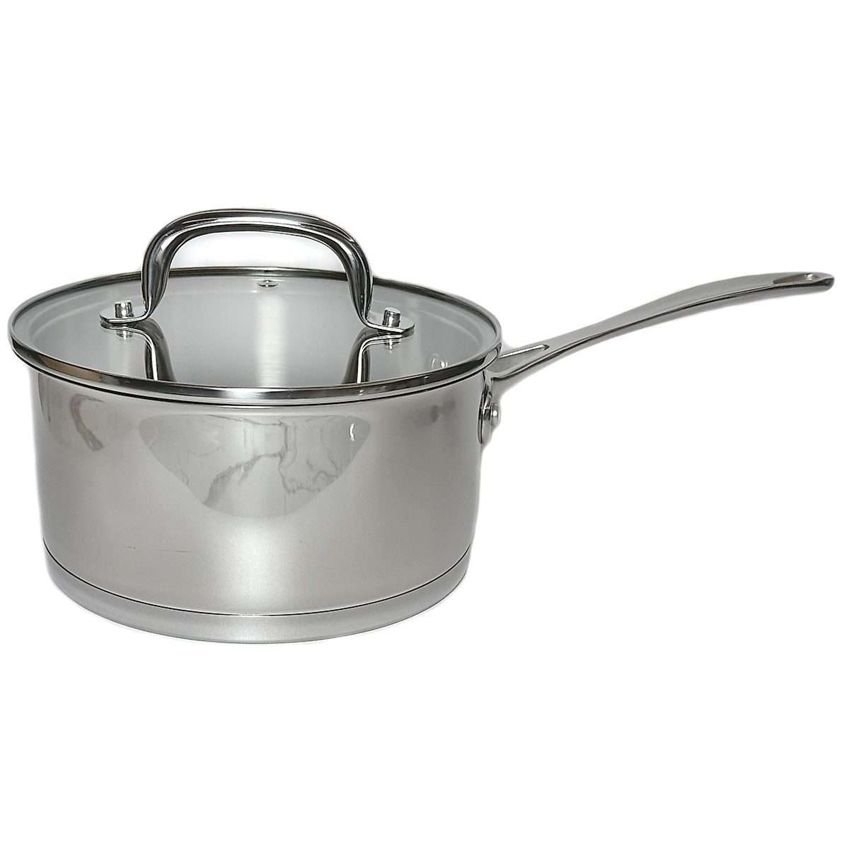 MAGGOPAN Stainless Steel Saucepans Impact Bonded Right Angles SS Saucepan 3.3QT 20cm