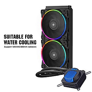 PCCOOLER 120mm Case Fan 3 Pack Computer Case Fans PWM Cooling PC Fans,Dual Light Loop Quiet Fan/Multiple Light Modes with Controller for PC Cases