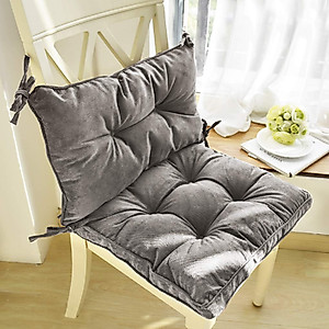 Thicken Soft Chair Cushion Lumbar Pad Square Cotton Tatami Seat Cushion with Tie Non Slip Seat Pad Cover Back Cushion for Car Home Office Dining Room Indoor Outdoor Kitchen Outside Desk Cushion Pillow