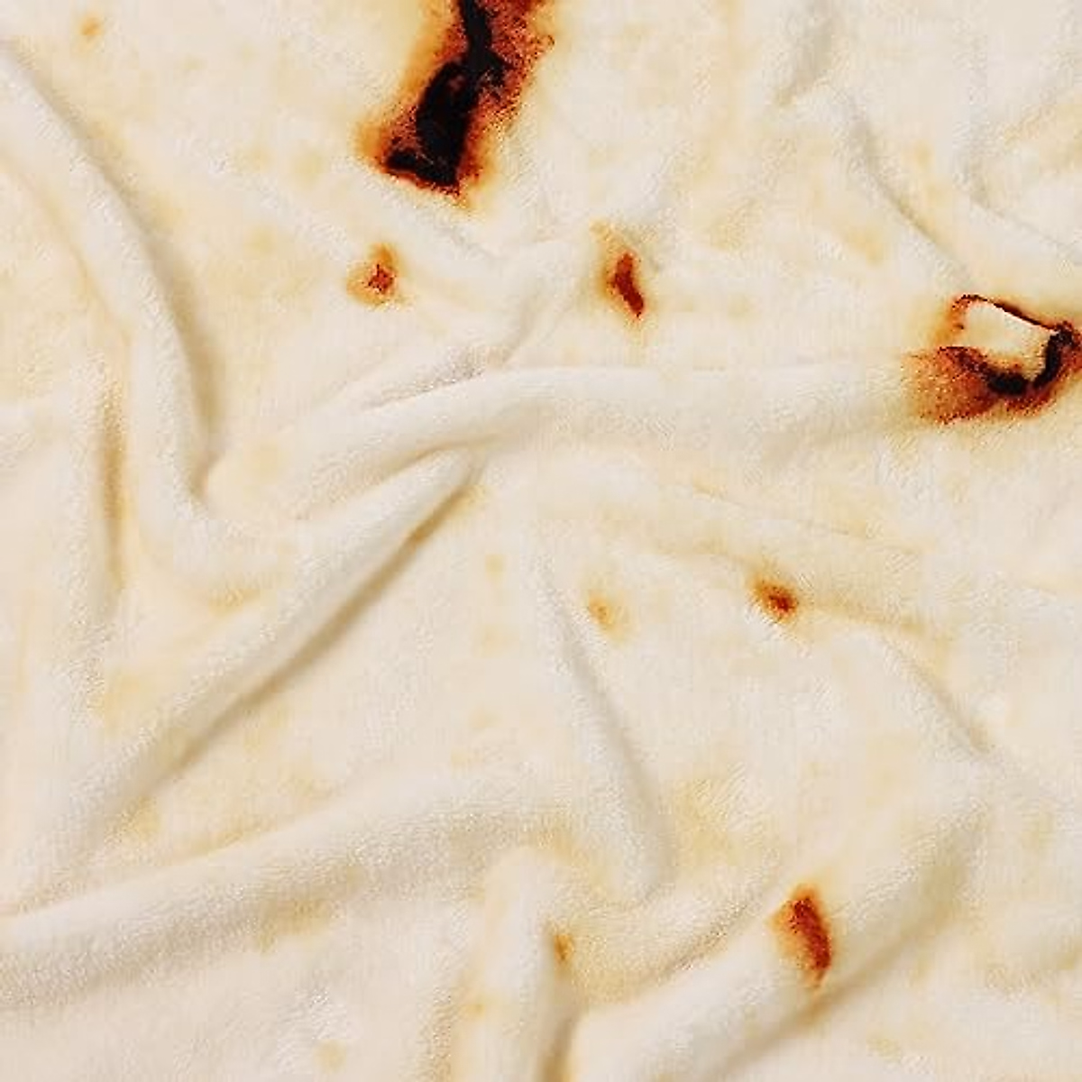 Excervent Tortilla Burritos Wrap Blanket for Adults and Kids, 290 GSM Double Sided Funny Realistic Food Blanket, Novelty Tortilla Blanket, Super Soft Taco Flannel Throw Blanket, 47 inch Beige