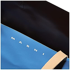 MARNI(マルニ) Tote Bag, Azure+Coffee+Black