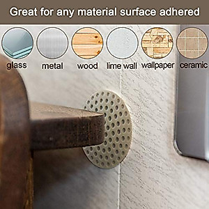 Door Stopper Wall(6 Pack,Grey),Wall Protector from Door Knobs Rubber,2 inch Door Stopper Wall Protector,Self-Adhesive Wall Protector for Door,Chair,Fridge,Cupboards,Bathroom,Windows.