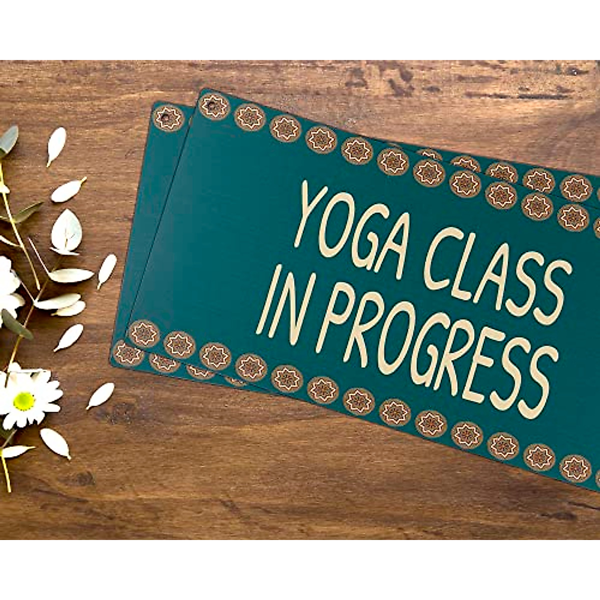Class in Session Door Sign Yoga Class in Progress Wood Signs Yoga Teacher Gifts Yoga Room Decor 6X12 inches
