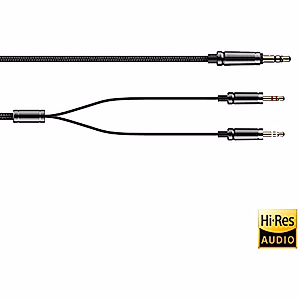 1MORE Triple Driver Over-Ear Headphones Comfortable Foldable Earphones with Hi-Res Hi-Fi Sound, Bass Driven, Tangle-Free Detachable Cable for Smartphones/Android/PC/Tablet - Silver/Titanium