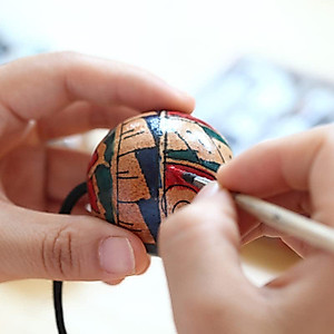 2 Pieces Premium African Shaker Kashaka Instrument Handheld Sand Ball Shaker Percussion