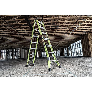 Little Giant Ladder Systems Conquest 2.0 All-Terrain, M17, 17ft, Multi-Position Ladder with Adjustable Outriggers, Fiberglass, Type 1A, 300 lbs Weight Rating, (17107-001)
