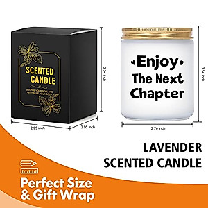 Farewell Gifts for Coworkers Leaving Gifts for Women Retirement Gifts for Women Men, New Job Gifts, Housewarming Gifts - Enjoy Lavender Scented Candles (White)