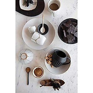 Creative Co-Op 14 oz. Stoneware, Reactive Glaze, Matte Black Finish Pitcher, 4.5"