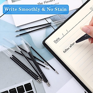 100 Pieces Ink Pen Refills Replaceable Ballpoint Pen Refills Black Ink Refills 0.7mm Smooth Writing Pen Refills for Retractable Pens Office School Supplies (Black)
