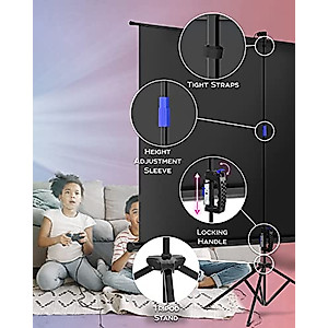 Projector Screen with Stand 120 inch - Indoor and Outdoor Projection Screen for Movie or Office Presentation - 4:3 HD Premium Wrinkle-Free Tripod Screen