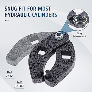 OMT Gland Nut Spanner Wrench Kit for 1" to 6" Gland Nuts, 1266 & 7463 Hydraulic Cylinder Wrench Set, 4pc Large & Small Wrench Set with 1/2" & 3/4" Drive for Hydraulic Cylinders Repairs