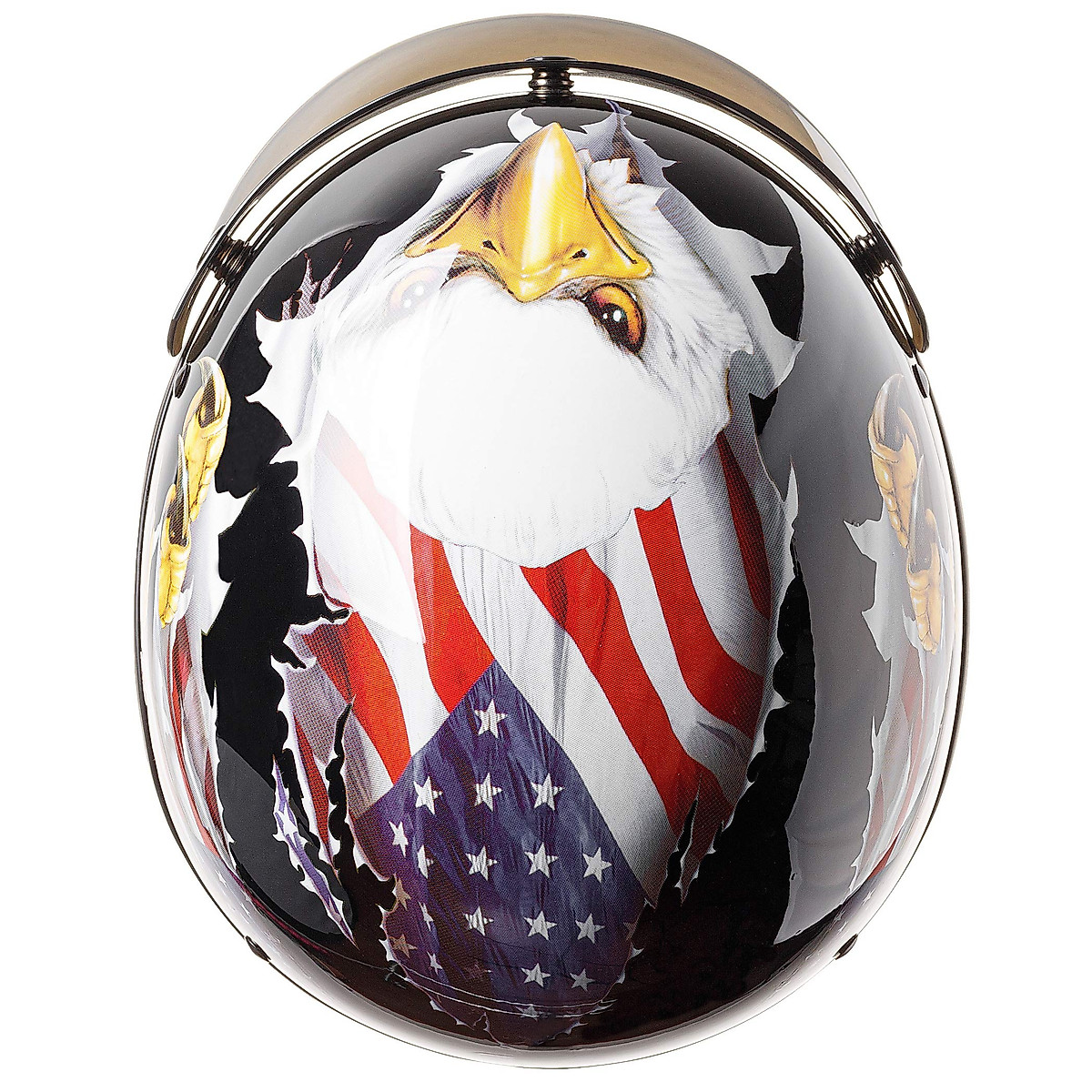 Cartman Cruiser Scooter Motorcycle Half Face Helmet, Patriotic Eagle USA Graphics, DOT Approved for Bike Scooter ATV UTV Chopper, Large