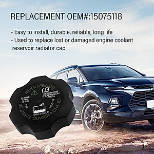 carleef Car Radiator Coolant Reservoir Cap,Replaces OEM#15075118 Radiator Cover for Old Radiator,Car Accessories Radiator Covers Compatible with Chevy Pontiac Buick GMC Cadillac Saturn
