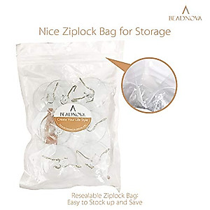 BEADNOVA Suction Cups for Glass 2.5 Inches Suction Hooks Window Suction Cups with Hooks for Home Kitchen Bathroom Wall (12 Packs)