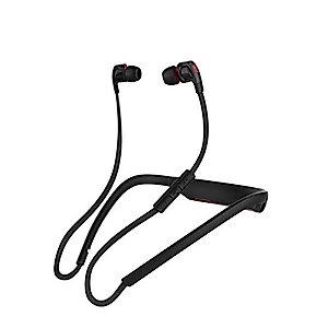 Skullcandy Smokin' Buds 2 In-Ear Bluetooth Wireless Earbuds with Microphone -Black/Red (Certified Refurbished)