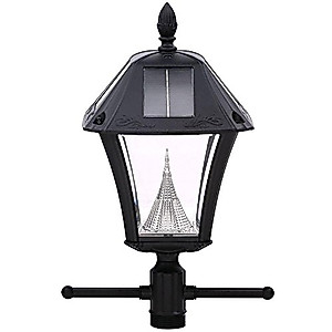 Gama Sonic GS-105S-G Baytown Ez Anchor Lamp, Post, Bright White LED, Black
