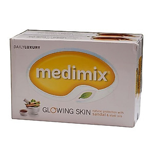 Medimix Glowing Skin natural protection with SANDAL & ELADI Oils (125 GM X 2 Bars)