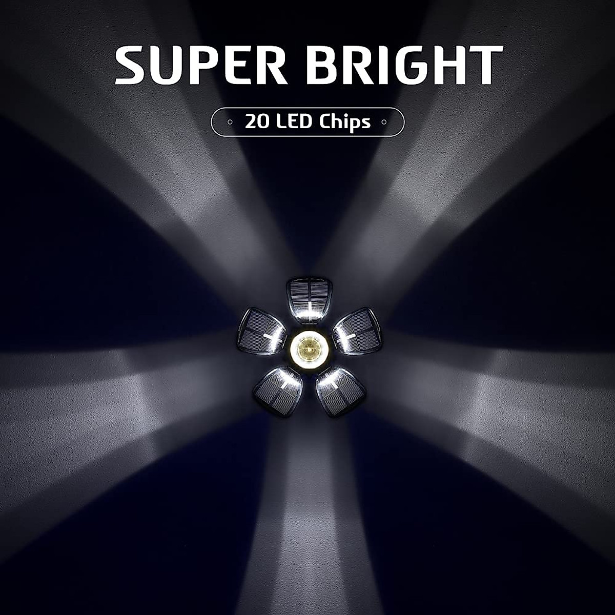 SainSonic Solar Spot Lights Outdoor, Lotus IP67 Waterproof Garden Lights with 5 No Peeling Panels for Long Life, Bright LED Landscape Lighting for Yard Walkway Path, 700 Lumens Cold White, 2 Packs