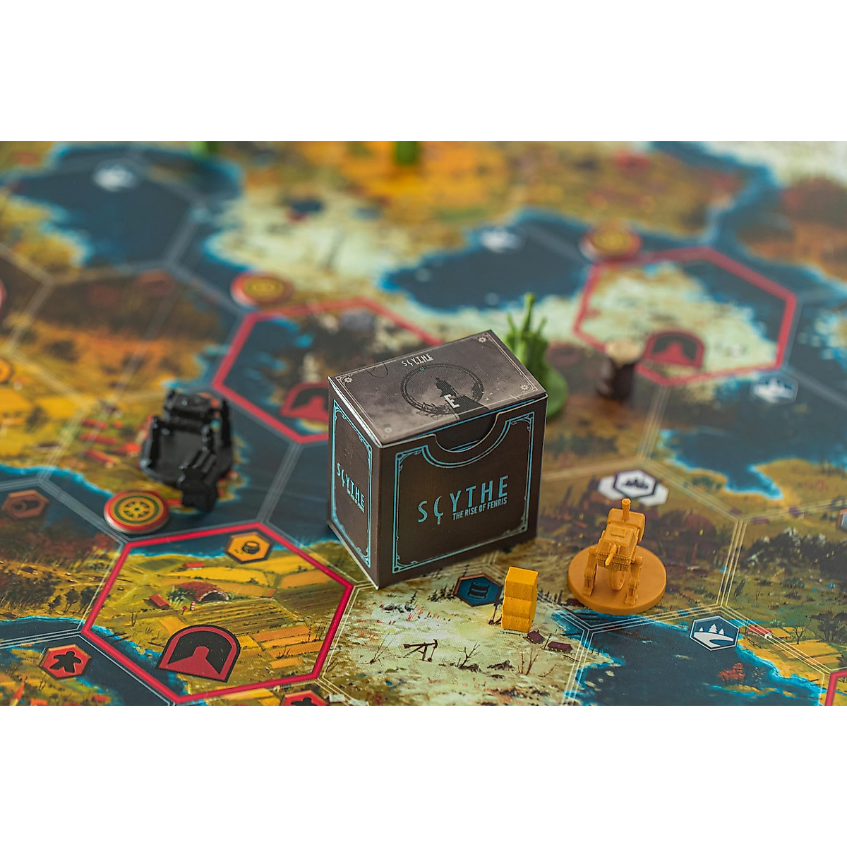Stonemaier Games: Scythe: The Rise of Fenris | 8 Episode Scythe Campaign | Adds an Additional 11 Modules to Play Through | Add to Scythe (Base Game) | 1-5 Players, 115 Mins, Ages 14+