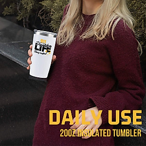 Onebttl 911 Dispatcher Gift - Chaos Control - 20 oz/590 ml Stainless Steel Insulated Tumbler With Straw - Thank You, Appreciation, Birthday Gifts (White)