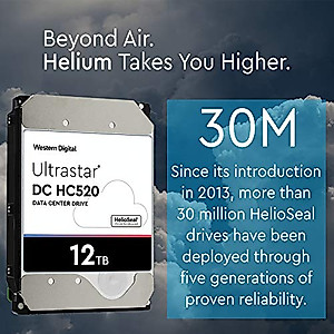 HGST - WD Ultrastar DC HC520 HDD | HUH721212ALE600 | 12TB 7.2K SATA 6Gb/s 256MB Cache 3.5-Inch Helium Data Center Internal Hard Disk Drive