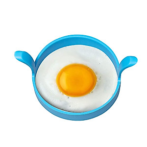 Fried Egg Ring - Reusable Egg Shaper | Fried Egg Cooker Ring | Food Grade Silicone Pancake Egg Shaper | Kitchen Gadget Food Grade Cooking Rings | Double-eared Silicone Egg Pancake Mold for Frying Eggs