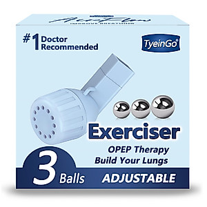 Mucus Clearance and Lung Expansion Device, Flutter Valve Mucus Removal Device, Lung Exerciser Device for Lung Strengthener, Breathing Exercise Device for Lungs (Light Blue)