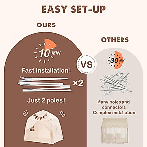 Large Kids Play Tent with Flags & Star Lights, Portable & Foldable Teepee, Bed Tent Bed Canopy for Boys & Girls, Indoor Outdoor Dome Tent Playhouse, Kids Birthday Gift, 51x39x51 in