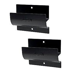 Tetra-Teknica GMH-01-2P 4-in Steel Wall Mount Ladder and Wheelbarrow Hanger, Matte Black, Pack of 2
