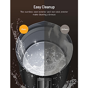 RATRSO Milk Frother, Electric Milk Steamer, Hot and Cold Foam Maker, Automatic Milk Warmer, Silent Operation for Coffee, Latte, Cappuccino, Hot Chocolate