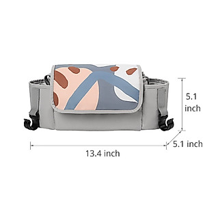 SPINSM Universal Stroller Organizer Bag with Insulated Cup Holder - Easy Access Wipes Pocket - Adjustable Shoulder Strap Fits for All Baby Stroller, Stroller accessories, Stroller Caddy (Black)