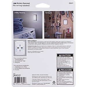 Lights by Night Wireless LED Light Switch, Battery Operated, 100 Lumens, Tap Light, Portable Light Switch, Wireless, Stick-On LED Lights, Under Cabinet, Closet, Basement and More, 39641 White