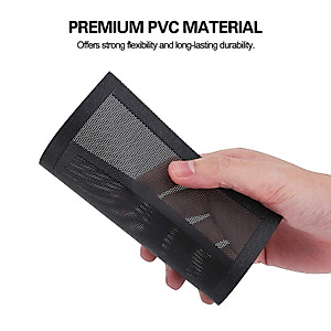 MoKo 120mm Dust Filter for Computer Cooler Fan, [4 Pack] Magnetic Frame PC Fan Dust Mesh PC Cooler Filter PVC Dustproof Cover Computer Fan Grills - Black