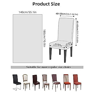 HAOYONG Tablecloth Chair Cover Set 5 Pieces Table Cloth Dining Chair Slipcovers Waterproof Oil Proof Cotton And Hemp Tablecloth Table Cover Decoration for Kitchen Dinning Room - 55*70Inch Table Cover