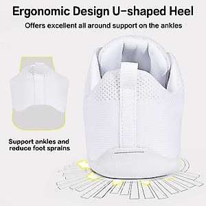 CADIDL Cheer Shoes Women White Cheerleading Shoes for Girls & Youth 6 (M) US