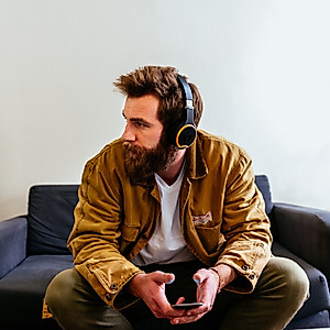 Wearhaus Arc On-Ear Bluetooth Headphones with Wireless Music Sharing, Customizable Color Ring, Touch Controls, Spotify Apple Music Integrated iPhone Android App - White