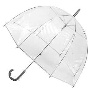 totes Women's Clear Bubble Umbrella – Transparent Dome Coverage – Large Windproof and Rainproof Canopy – Ideal for Weddings, Proms or Everyday Protection, Clear