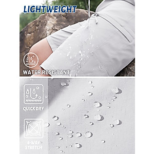 TACVASEN Mens Golf Shorts White Shorts Mens Cargo Shorts Lightweight Quick Dry Shorts Men Hiking Fishing Casual Shorts