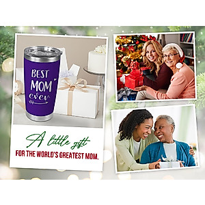 TEEZWONDER Gifts For Mom From Daughter Son - Mothers Day, Christmas, Valentines Day, Birthday Gifts For Mom, Mother Gifts, Mom Gifts Idea, First Mom, New Mom Gifts - Mom 20 Oz Laser Engraved Tumbler