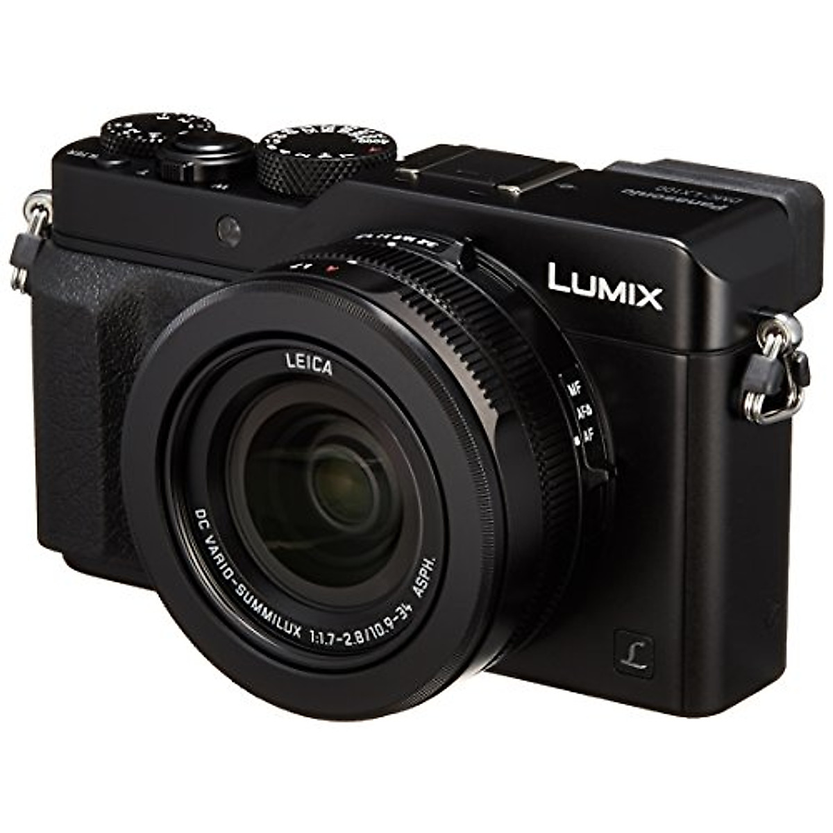 Panasonic Lumix DMC-LX100 Digital Camera, 12.8MP, 3.0-Inch Display, 24-75mm Leica DC Vario-Summilux f/1.7-2.8 Lens, 4K Ultra HD Video, HDMI/USB, Wi-Fi, NFC (Black) - International Version