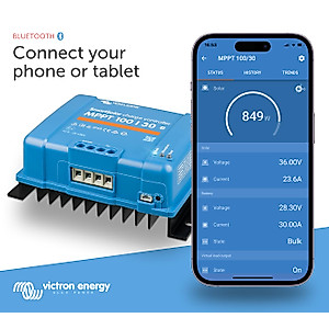 Victron Energy SmartSolar MPPT 100V 30 amp 12/24-Volt Solar Charge Controller (Bluetooth)