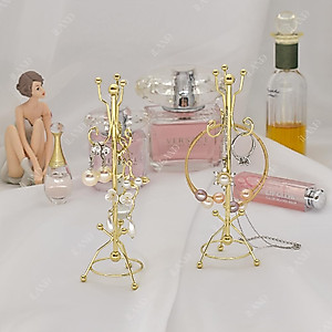 Cute Metal Jewelry Stand 2pcs, Jewelry Holder Organizer Shaped of Mini Coat Racks, Earring & Ring Stand, Jewelry Tree